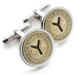 New York MTA Token Sterling Silver Cuff Links - $195.00